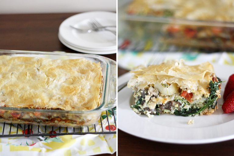 Phyllo Dough Breakfast Casserole | Girl Versus Dough