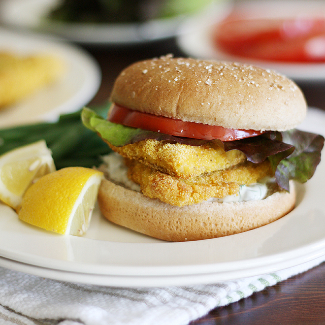 Cornmeal-Crusted Catfish Sandwiches with Lemon-Caper Sauce {+ The ...