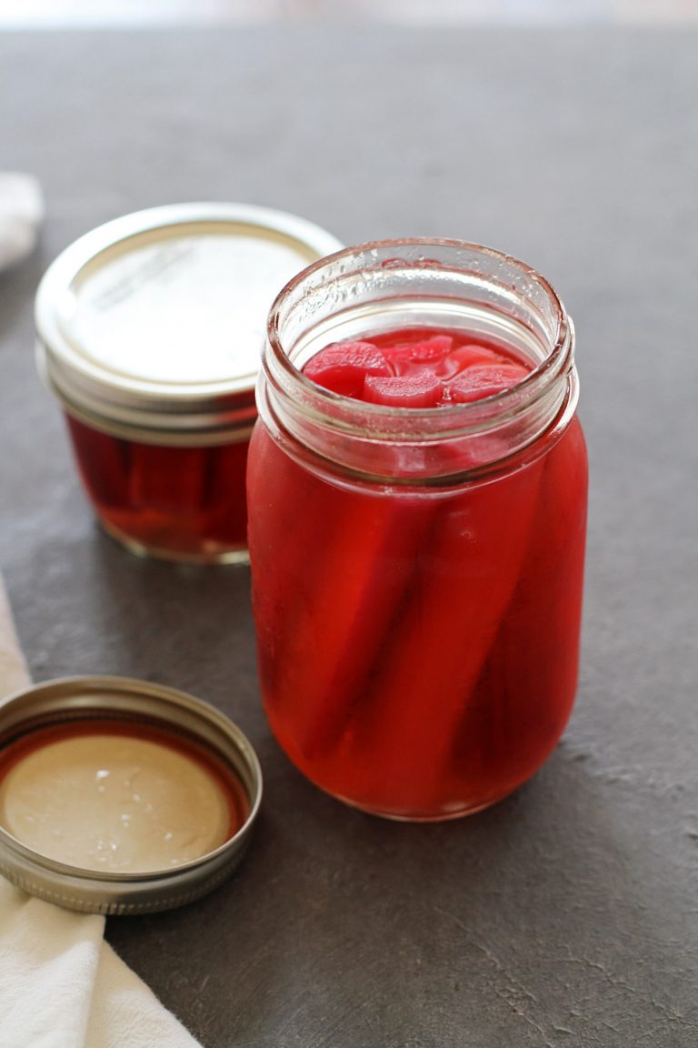 Easy Pickled Rhubarb Recipe (No Canning!) | Girl Versus Dough