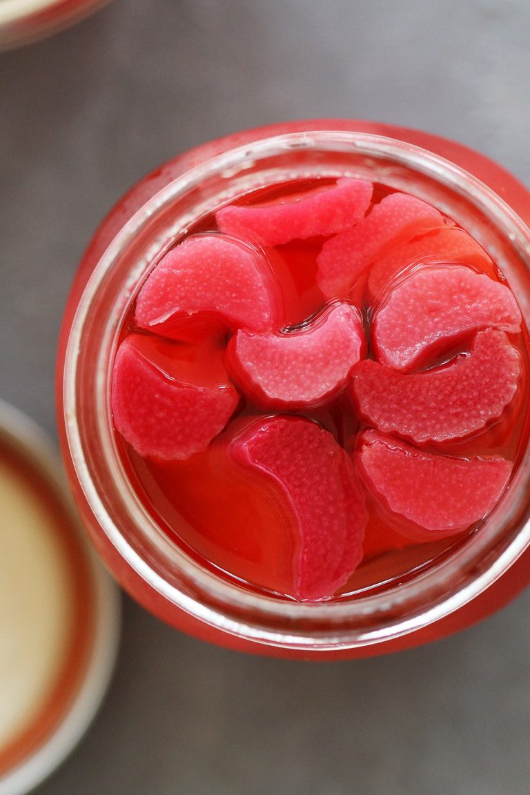Easy Pickled Rhubarb Recipe (No Canning!) | Girl Versus Dough