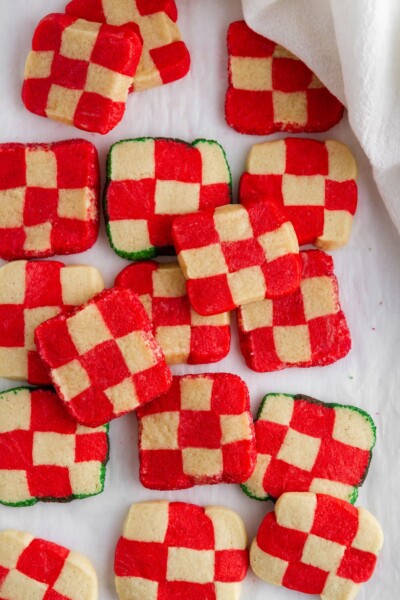 Peppermint Checkerboard Cookies Recipe | Girl Vs Dough