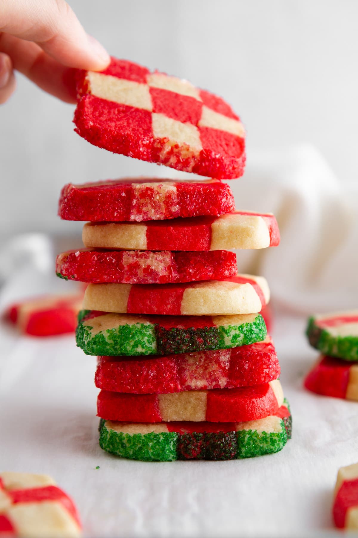Peppermint Checkerboard Cookies Recipe | Girl Vs Dough