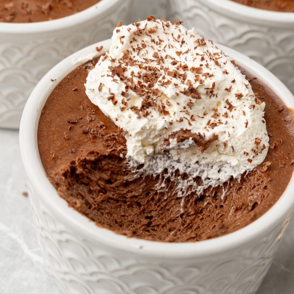 Chocolate Pudding With Whipped Cream