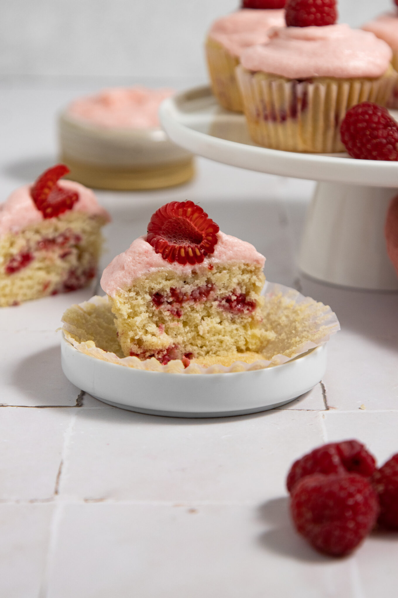raspberry cupcakes - Girl Versus Dough