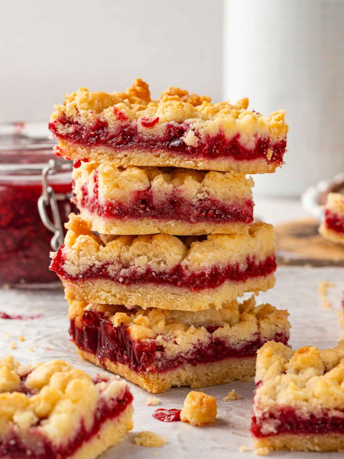 raspberry crumble bars - Girl Versus Dough