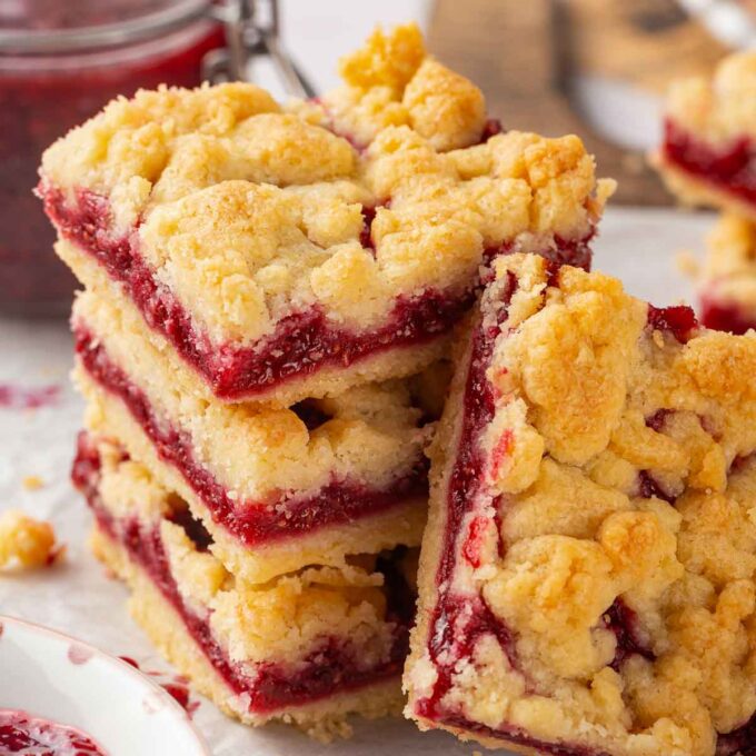 raspberry crumble bars - Girl Versus Dough
