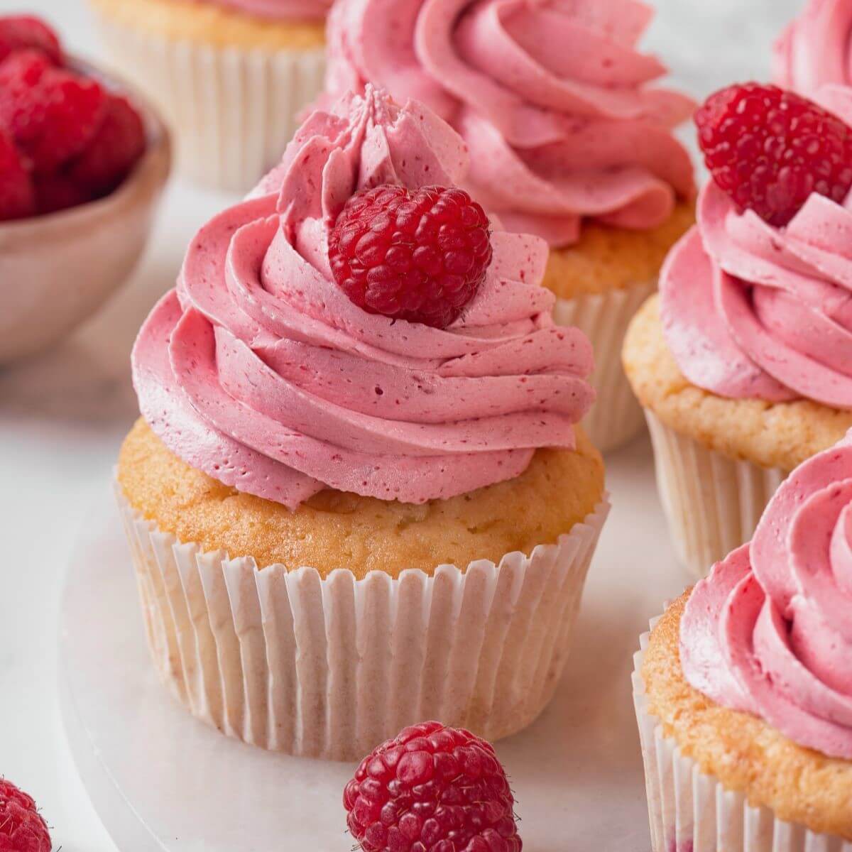 Raspberry Cupcakes - Girl Versus Dough
