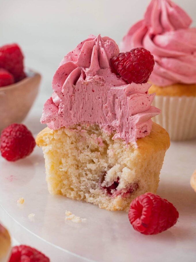 raspberry cupcakes - Girl Versus Dough