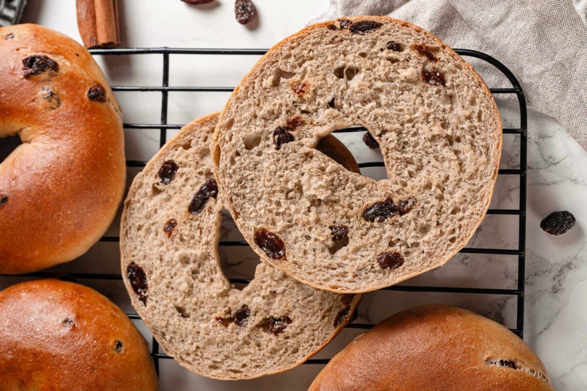 Cinnamon Raisin Bagels - Girl Versus Dough