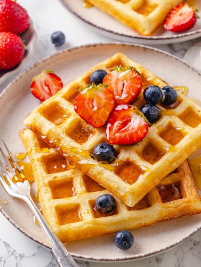 Belgian Waffle Recipe - Girl Versus Dough